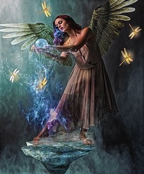 Visualization - angel with crystal ball - Prayers of the Spirit